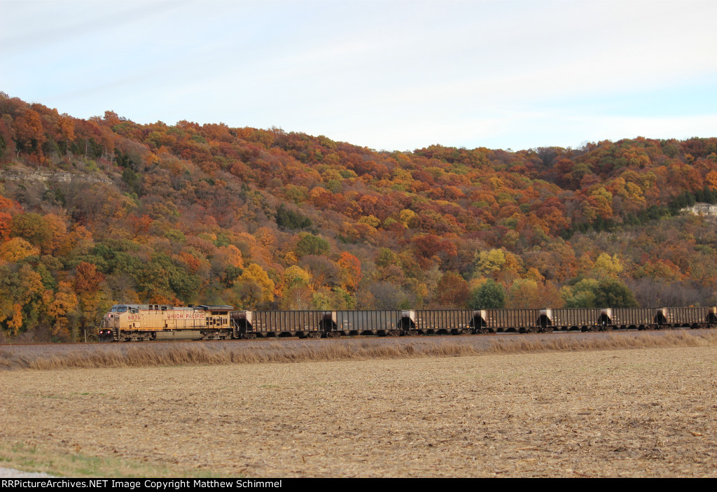 Empty North Bound With Fall Color